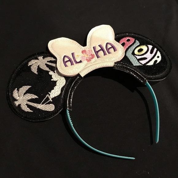Accessories | Disneys Aloha Interchangeable Minnie Ears Embroidered ...